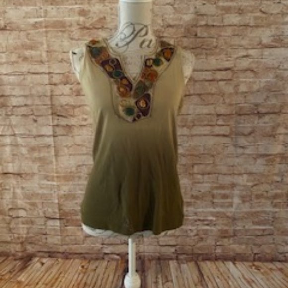 David Cline | Tops | David Cline Embellished Beaded Top | Poshmark